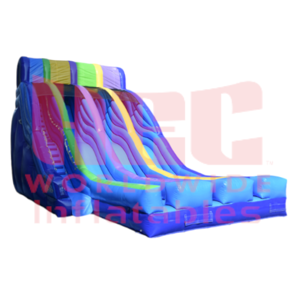 20' Triple Splash Slide Three Lanes | HEC-Worldwide.com | Orlando, FL