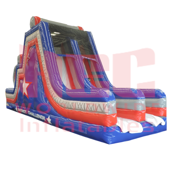 34' Rock Climb Slide Warped Wall Patriot Challenge™ | HEC-Worldwide.com ...